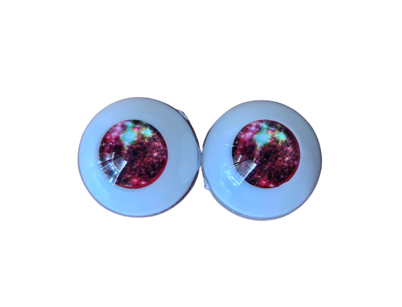 16mm Ruby Galaxy Eyes Acrylic for Reborn Unusual Doll Baby Making ...