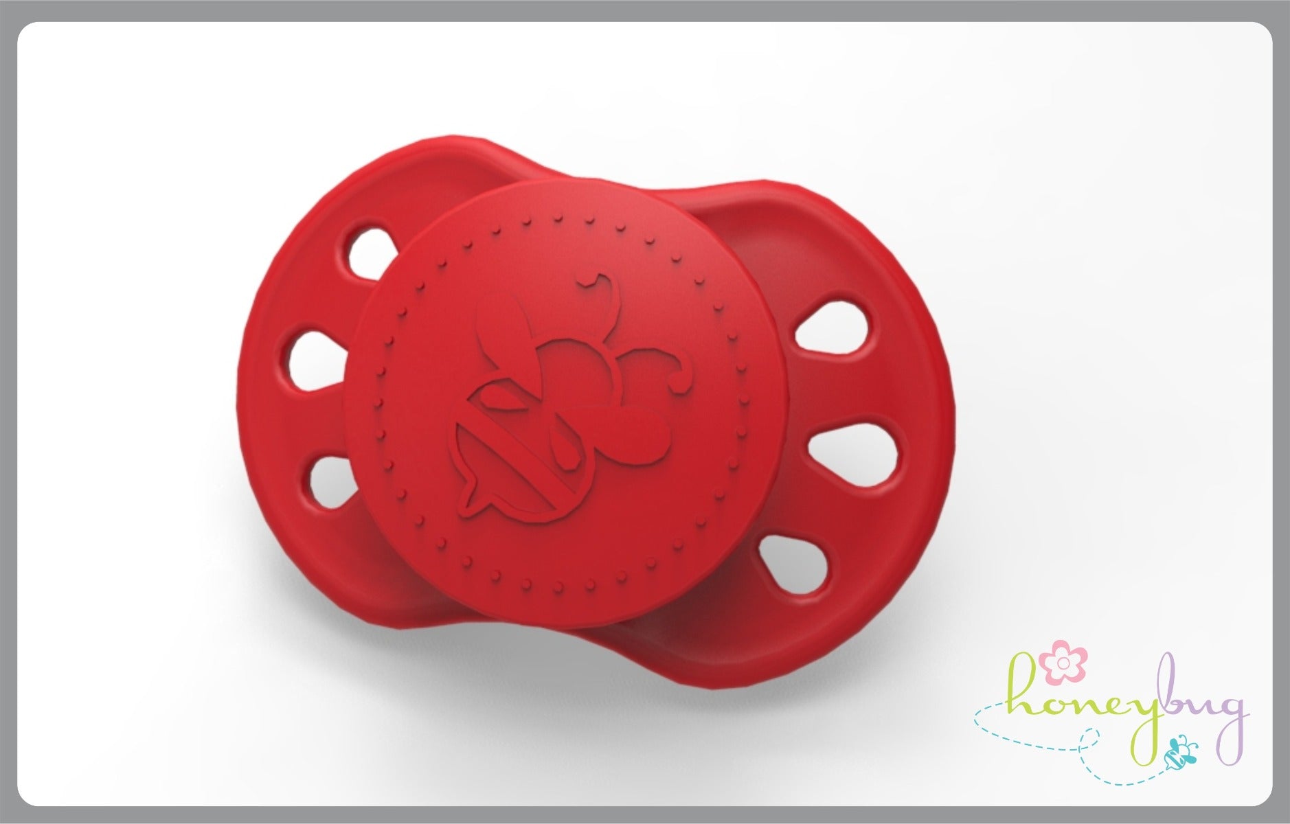 Honeybug Sweetdreams Design Magnetic Preemie Dummy Sweetheart Red ...